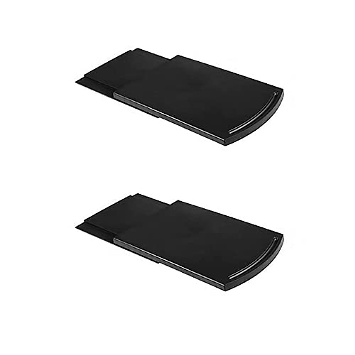 Kitchen Caddy Sliding Coffee Maker Tray Mat 12", Blender Toaster Kitchen Appliances Countertop Storage Moving Slider-Base Sliding Shelf With Smooth Rolling Wheels(Black, 2 Pack)