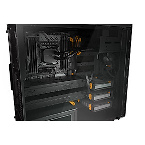 be quiet! Pure Base 600 | ATX Midi Tower PC Case | 2 Pre-Installed Fans | Tempered Glass Window | Orange | BGW20