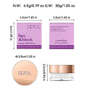 2PCS Moisturizing Blush Rouge Magic Color Changing Blusher for Cheeks and Lips Balm Multi Use Cream Liquid Blush Waterproof Blush Gel for Cheeks & Lips Gloss Glossy Shiny Finish Blush Makeup (2PCS)