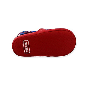 Marvel Super Hero Adventures Avengers Boy's Toddler Plush Aline Slippers (11-12 M US Little Kid, Red/Blue)