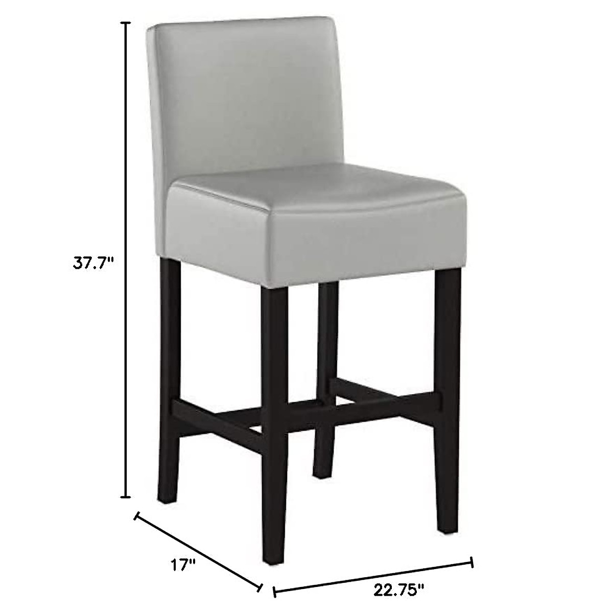 GDFStudio Christopher Knight Home Lopez Bonded Leather Counter Stools, 2-Pcs Set, Ivory