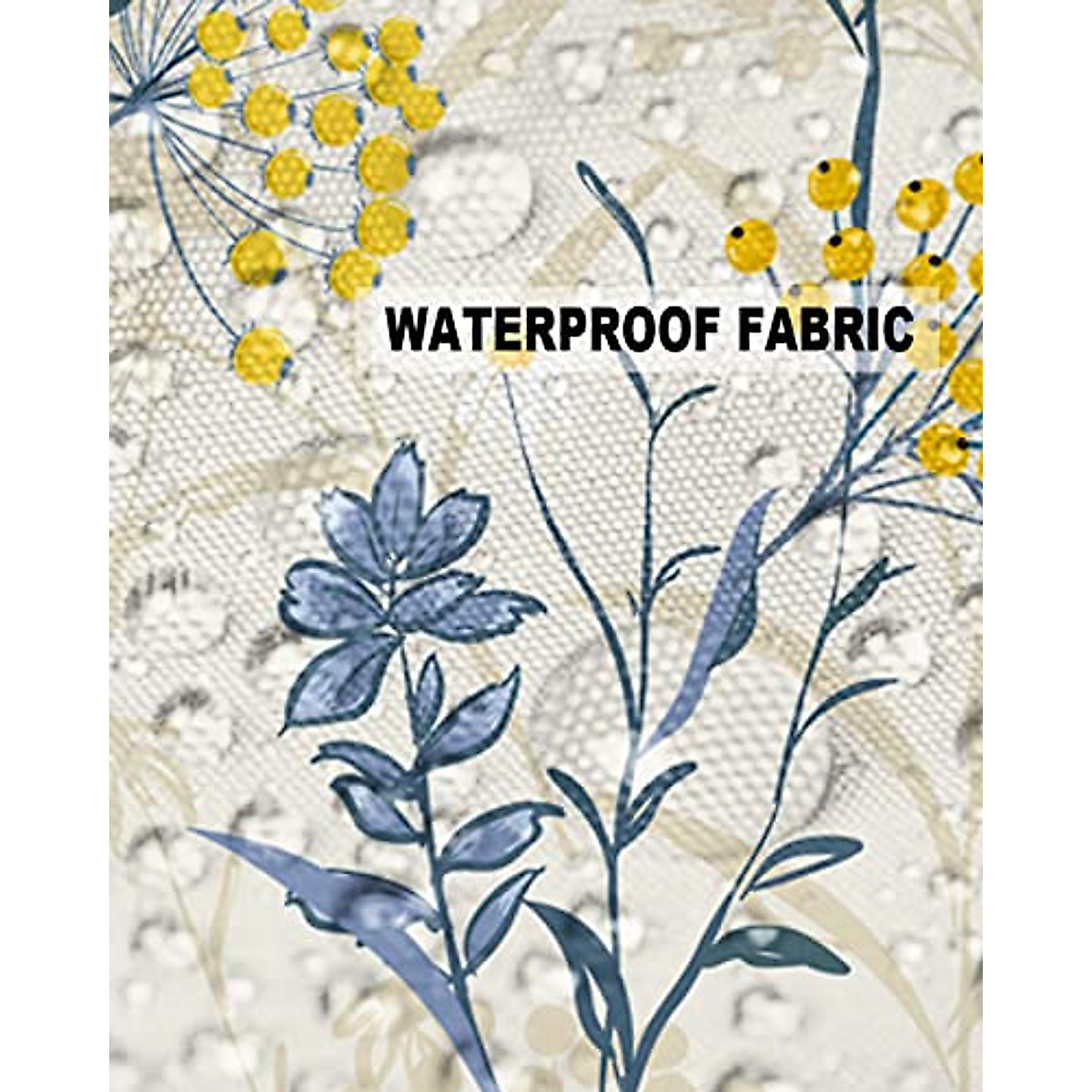 Outdoor Throw Pillow Cover Farmhouse Yellow Berry Blue Plant Waterproof Cushion Covers 2 Pack Boho Botanical on Beige Pillow Cases Home Decoration for Patio Garden Couch Sofa