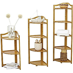 TJLSS Living Room Shelf - Standing Shelf Bathroom Wood Organization Storage Rack Standing Shelving Unit Living Room Bookcase Cube Kitchen Cabinet
