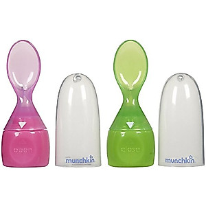 Munchkin Click Lock Food Pouch Spoon Tips - 2 Ea Colors May Vary