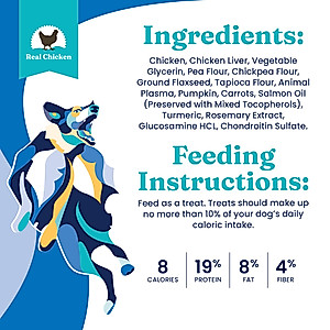 Solid Gold Healthy Dog Treats - Functional Mobility Dog Treats for Training & Joint Support - Chicken Flavor with Glucosamine Chondroitin Healthy Training Treats for Dogs - 5.2 oz