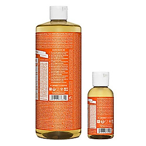Dr. Bronner's Pure-Castile Liquid Soap – Tea Tree Bundle. 32 oz. Bottle and 2 oz. Travel Bottle