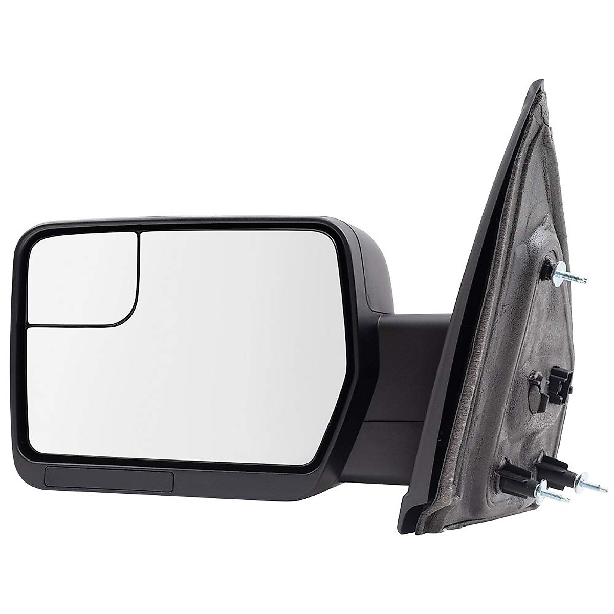 Brock Drivers Left Textured w/Spotter Glass Power Side View Mirror Replacement for BL3Z 17683 BA BL3Z17683BA