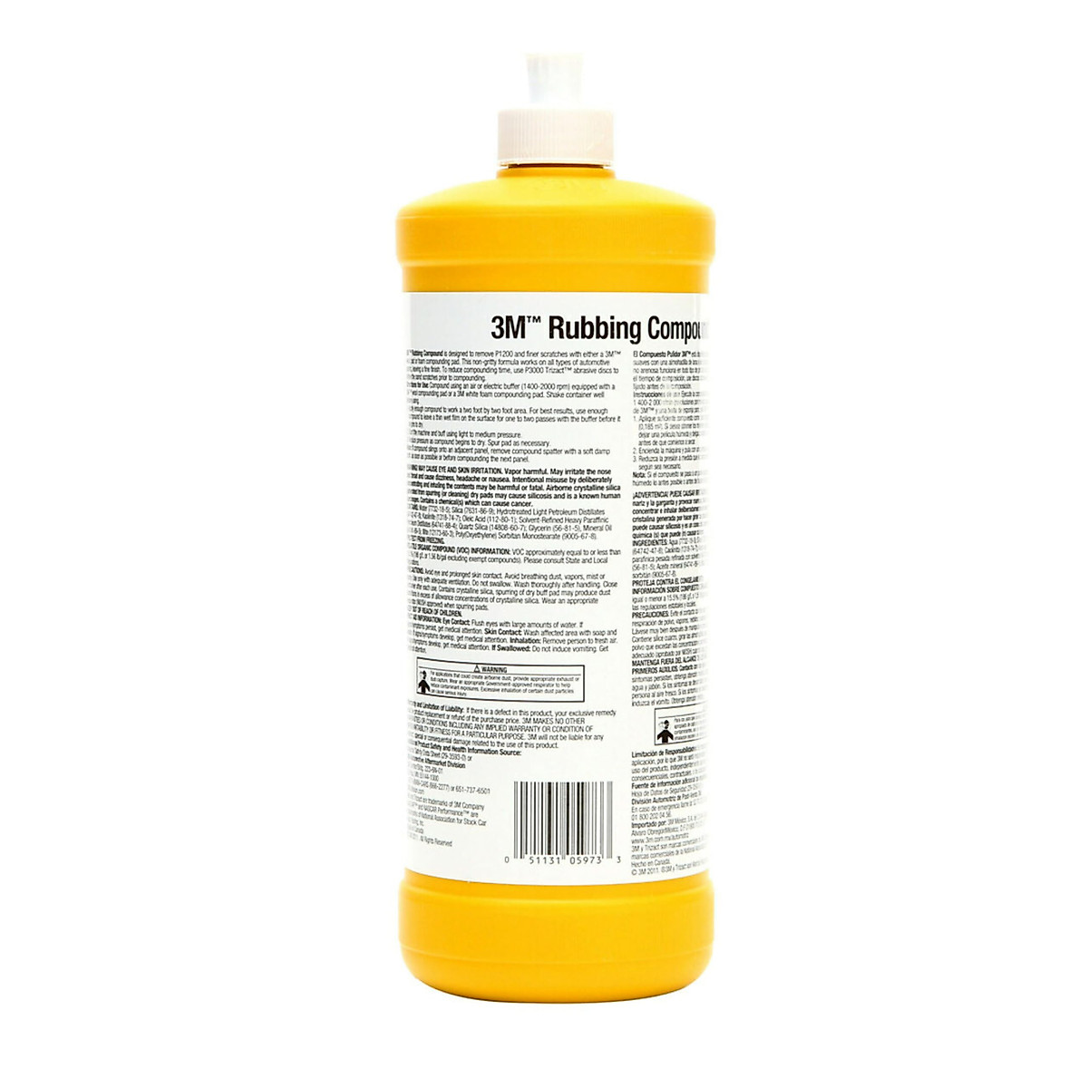 3M Rubbing Compound, 05973, Liquid Formula,1 qt (32 fl oz/946 mL)