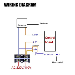 Spot Welder Controller, Spot Welder Time Control Module, Digital Display Controller Board(9-12VAC, 40A, 100A)(100A)
