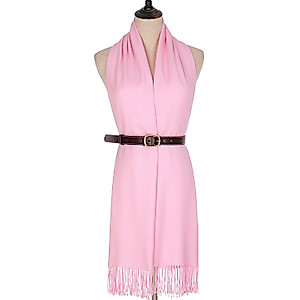 SWAT PANY Winter Scarfs for Women Pink Pashmina Shawls and Wraps for Women Wedding Shawl Wraps for Evening Dresses