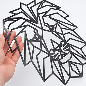 3 Pieces Geometric Safari Nursery Decor- 3D Acrylic Animal Wall Art- Modern Living Room Wall Decor Stickers- Lion Tiger Fox Jungle Theme Wall Decal