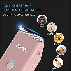 Founouly Home Professional Dog Grooming Kit Clipper Low Noise USB Rechargeable for Dog Cat