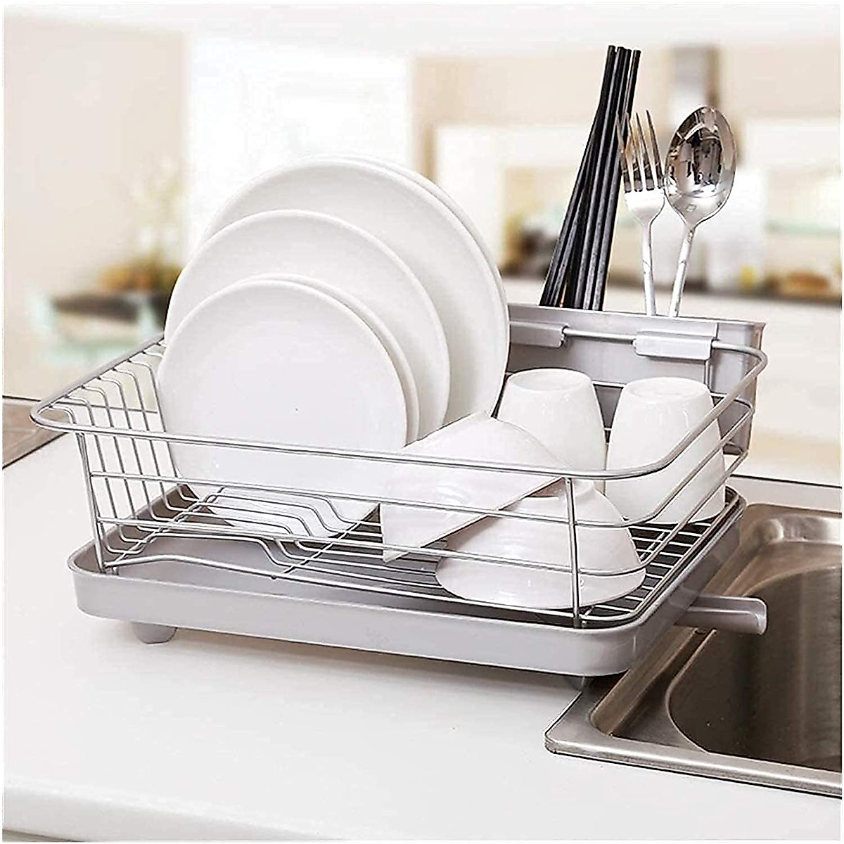 Plate Rack Kitchen Drain Shelf Multi-Purpose Storage Shelf Dish Drainers Draining Kitchen Organizer Shelf Dish Rack Pan Plate Holder