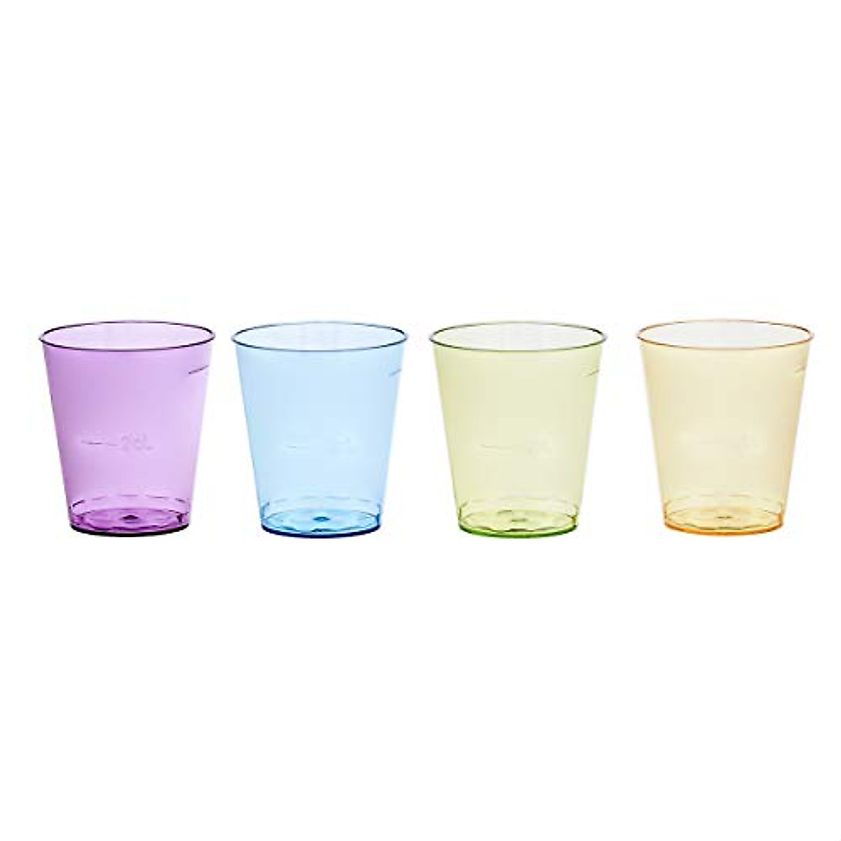 AmazonCommercial - SSV025M-500 Plastic Shot Glass, 2 oz, Multicolor, Pack of 500 multiple color