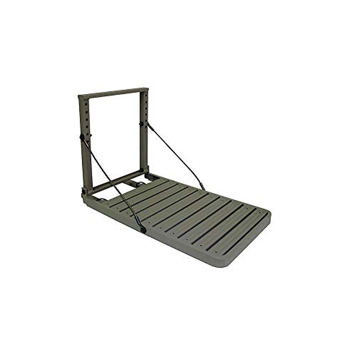 Great Day Load-A-Pup HD 14x20in Robust Safety Pet Loading Platform - for The Hunting Dog - Earth-Tone Gray Powder-Coated Finish - Intended for Use in Fresh Water, LP500HD