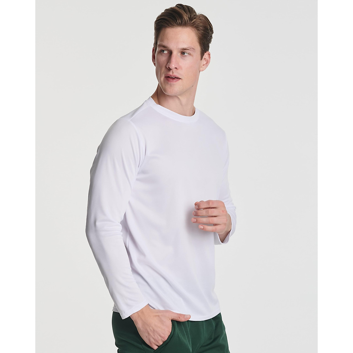 3 Pack Mens Fishing Sun Long Sleeve T-Shirt Mesh Workout Dry Fit Gym Tee Casual Athletic Active Casual Wicking Exercise Running Sport Hiking Training Top UPF