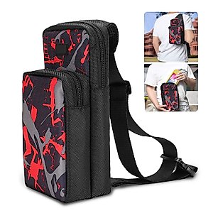 AIOMEST Travel Carry Bag for Switch, N-Switch Accessory Durable Shoulder Bag, Cross body Backpack with Breathable Mesh, Carrying Case for Game Sets