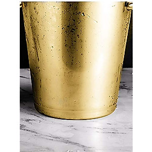 Champagne Bucket with Carry Handles Gold Plated Stainless Steel Ice Bucket for Parties