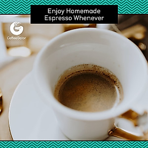 Coffee Gator Hand Coffee Bean Grinder Mill For Espresso, Adjustable Bean Settings, Hand Crank, Portable, Saves Energy - Manual Burr Grinders for Drip Espresso French Press