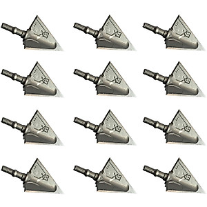 JIANZD Archery Broadheads 100Grain Hunting 3Fixed Blade Arrow Heads for Crossbow and Compound BowPack of 12…