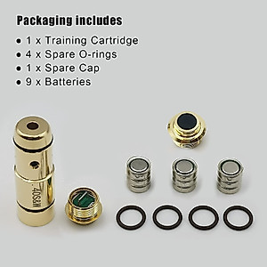 ARKSight Dry Fire Training Cartridge 380ACP and 40S&W Laser Training Cartridge Integrated Snap Cap, Red Laser Bullet