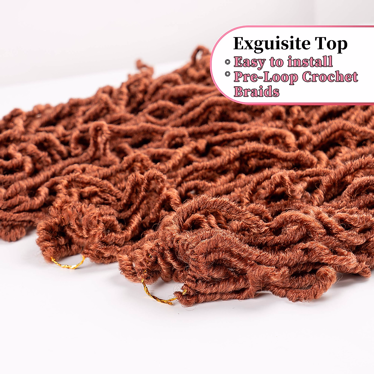 6Packs 36Inch Soft Locs Crochet Hair Faux Locs Crochet Braids Hair 350# Goddess Locs Synthetic Hair Extend Soft Locs Braiding Hair for Women (36 Inch (6packs), 350#)