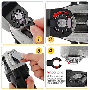 JTWEB 12PCS Titanium Oscillating Saw Blades, Multitool Blades for Cutting Hard Material, Metal Nails Wood and Plastic, Oscillating Tool Blades fit Dewalt Rockwell Milwaukee Makita Bosch