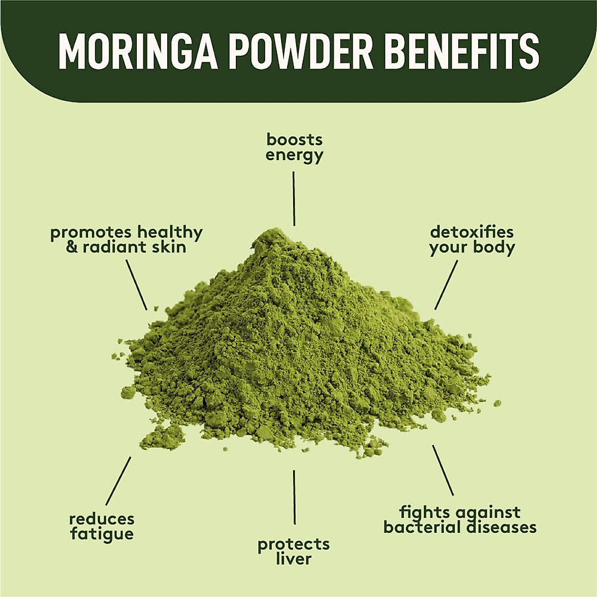 Better Alt Moringa Powder (1lb) | Make Moringa Tea, Smoothies & Recipes from Moringa Oleifera Powder | Resealable Bag | Moringa Leaf Powder Superfood (112 Servings)