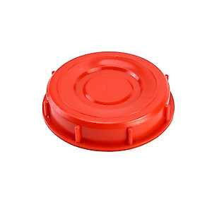 QWORK IBC Tote Lid Cover, 6.5" IBC Tank Water Liquid Tank Cap for Chemical, Food, Industries Storage, Red
