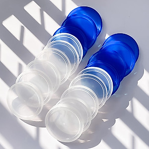 Oui Yogurt Jar Lids-12 pack Oui Lids for Yoplait Yogurt Container,Sealed against leaks lids for oui yogurt jars Blue…