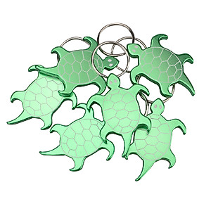 Swatom Turtle Aluminum Alloy bottle opener keychain Creative Gifts Accessories (1, Green Turtle)