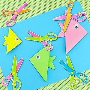 15 Pack Preschool Training Scissors,Plastic Toddler Safety Scissors,Kids Craft Scissor for Children Paper Cut,School Art Supplies