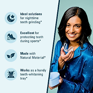 Mouth Guard for Grinding & Clenching Teeth BPA Free 4 Guards for Adults & Kids Dental Guards Bite Guards Night Guards for Teeth Grinding Teeth Grinding Mouth Guard for Sleep by M3 Naturals