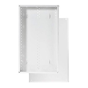 Legrand - OnQ 28 Inch Media Enclosure, 20 Gauge Media Box, Cable Wall Cover with 2.5 Inch Openings to Pull Wires Through, Recessed Media Box Includes Cover Mounting Hardware, White, EN2800