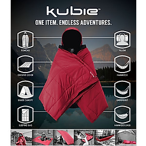 Kijaro Kubie 10-in-1 Versatile Portable Hammock, Poncho, Blanket, Sleeping Bag, Hammock Underquilt & More - Multi Use Outdoor Gear for Camping, Travel & Sports Games