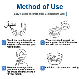 Kids Mouth Guard for Grinding Teeth, Pack of 6 Night Guard for Teeth Whitening Trays Clenching Bruxism Mouthguard, Moldable Sleep Bite Guard for Child and Women with Small Mouth