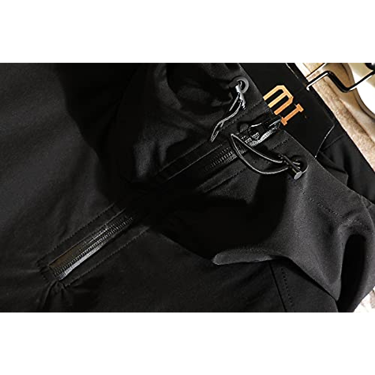 GURUNVANI Men’s Hooded Windbreaker Jacket Zip Up Patchwork Hoodie Anorak