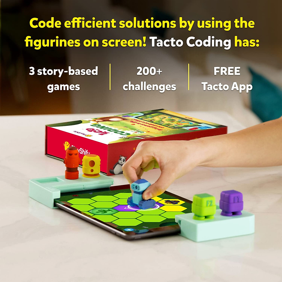 PlayShifu Interactive STEM Toys - Tacto Coding (Kit + App) | Visual Coding Games for Kids | Preschool Educational Toys | Early Programming | 4-10 Year Olds Birthday Gifts (Tablet Not Included)