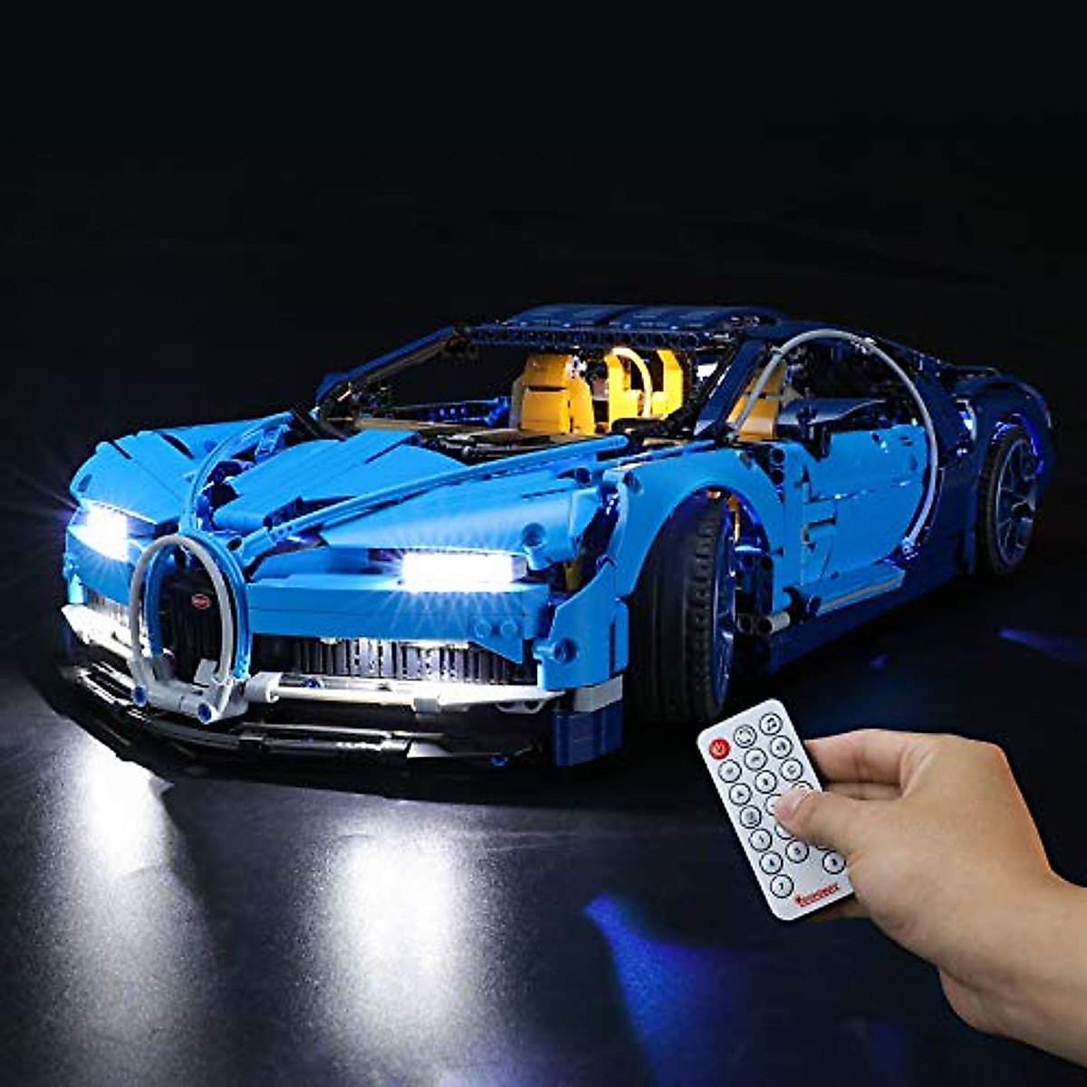 BRIKSMAX Led Lighting Kit for Bugatti Chiron - Compatible with Lego 42083 Building Blocks Model- Not Include The Lego Set(Remote-Control Version)