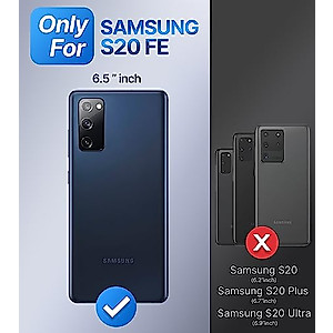 Silverback for Galaxy S20 FE 5G Case Clear with Ring Stand, Shockproof Protective Slim Lightweight Phone Case for Samsung Galaxy S20 FE 5G 6.5 Inch, Blue Clear