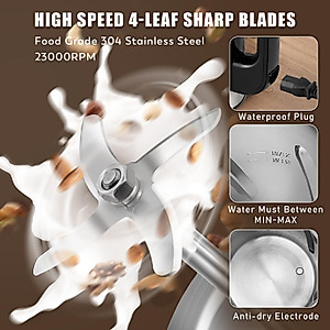 Moongiantgo Nut Milk Maker Machine 1L, 7-In-1 Soy Milk Maker with Recipe, Suitable for Soybean Milk, Almond Milk, Vegan Milk, Oat Milk, Plant Based Milk, Porridge, Paste, Juice, Self-Cleaning, 110V