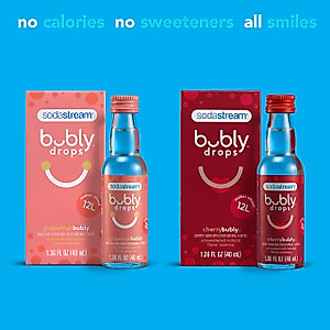 SodaStream Fountain Jet Sparkling Water Maker, Bundle with bubly drops, Black