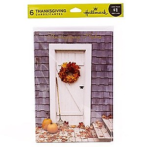 Hallmark Thanksgiving Cards Assortment, Fall Icons (6 Cards with Envelopes)