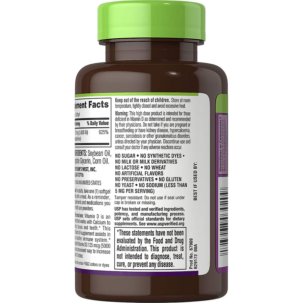 Birsppy Member's Mark Vitamin D-3 5000 IU Dietary Supplement (400 Count)