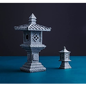 Sdeetesamjun Miniature Fairy Garden Decoration Set,3 Japanese Lantern,10 Stepping Stone Mini Fairy Decor for Garden & Patio Micro Landscape Yard Bonsai Decoration