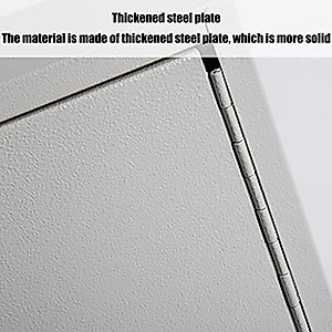 200 Position Adjustable Key Cabinet Lock Box Wall Mounted Stainless Steel Key Organizer with Hooks and Markable Key Number Plate (Color : Silver, Size : 200)