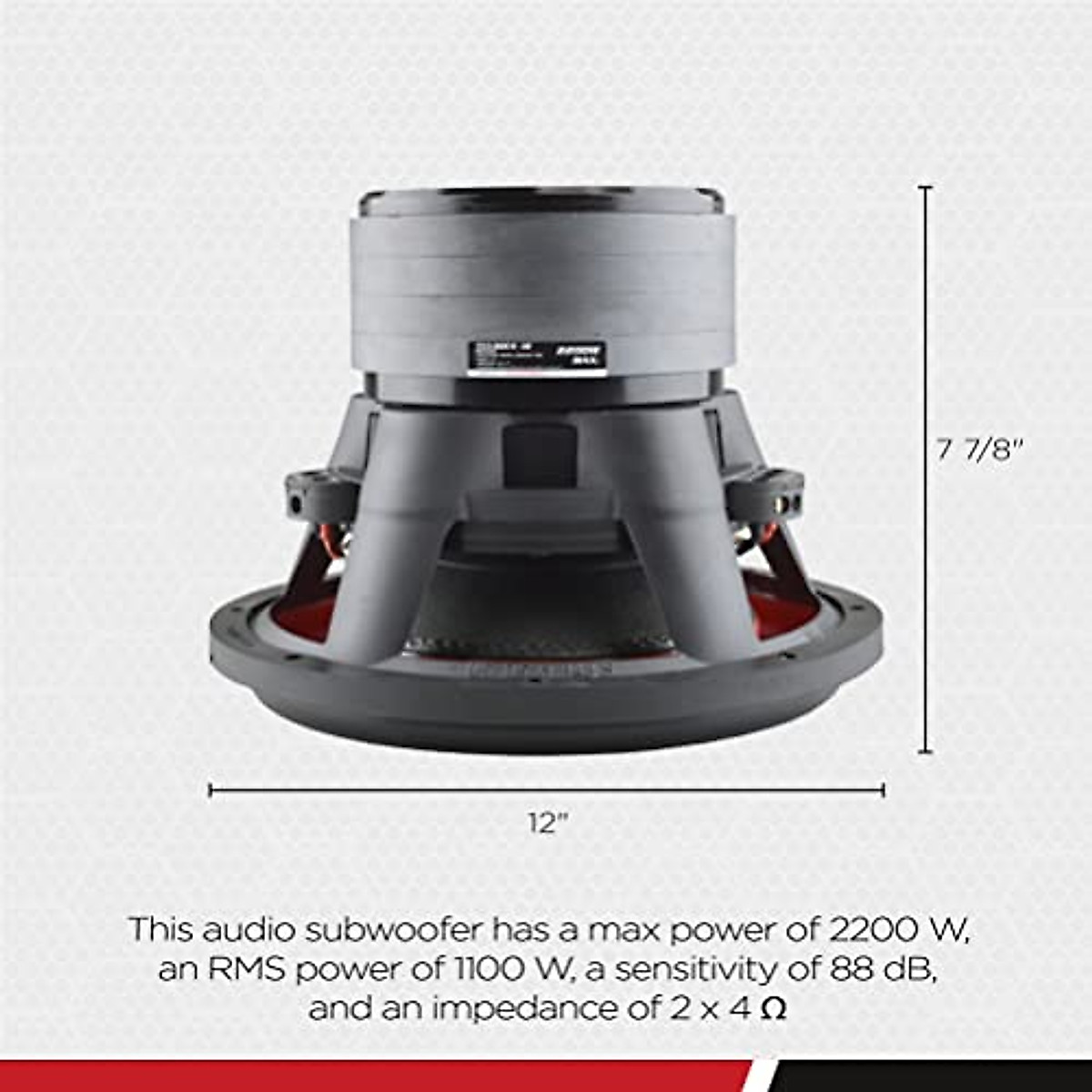 AudioPipe TXX-BDC4-12 12 Inch 2,200 Watt High Performance Powerful 4 ...