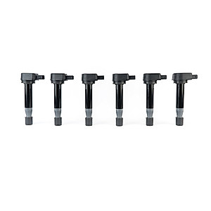 Ignition Coil Pack Set of 6 - Compatible with Honda, Acura, Saturn Vehicles - TL 3.2 V6 1999-2008 - CL, RL 2005-2011 - Odyssey 1999-2010 - Accord V6 - Replaces 610-58547B, 30520-RCA-A02