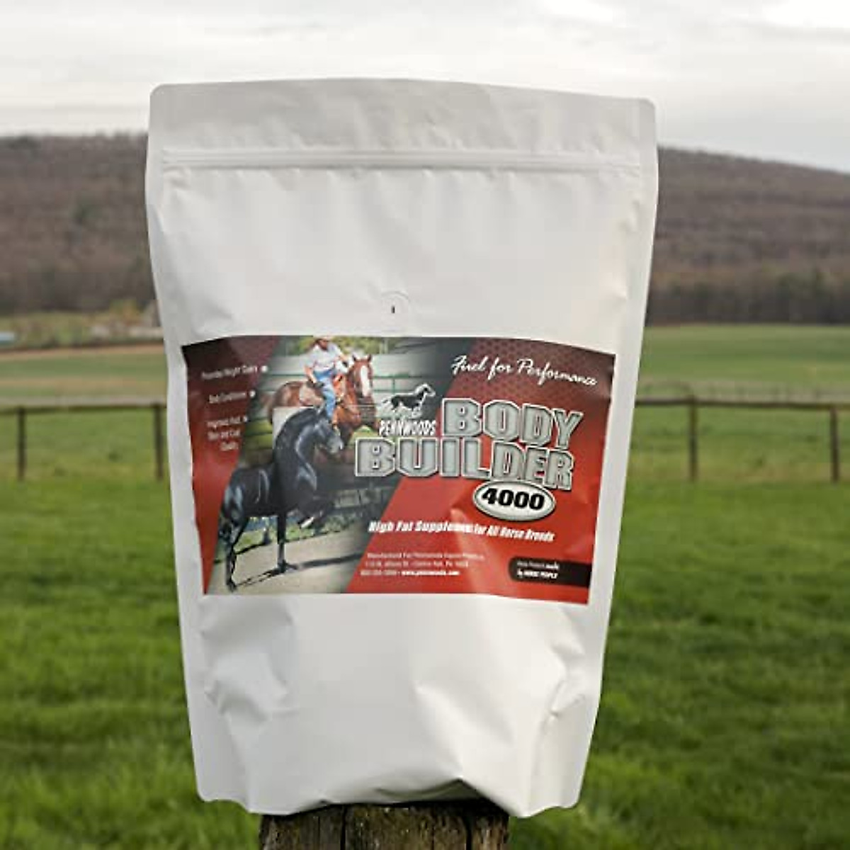 Pennwoods Body Builder 4000, Horse Weight Gain Supplement, High Fat and Energy Horse Weight Builder with Body Conditioning Horse Vitamins, Improves Hoof Quality - 11 LB Bag