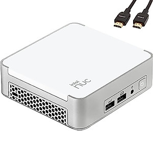 Intel 2023 NUC 13 Pro Kit NUC13ANBi5 Vivid Canyon Mini PC Desktop, 13th Gen 12-Core i5-1340P, 64GB DDR4 RAM, 2TB PCIe SSD, WiFi 6, Bluetooth 5.3, White, Windows 11 Pro, BROAG Cable